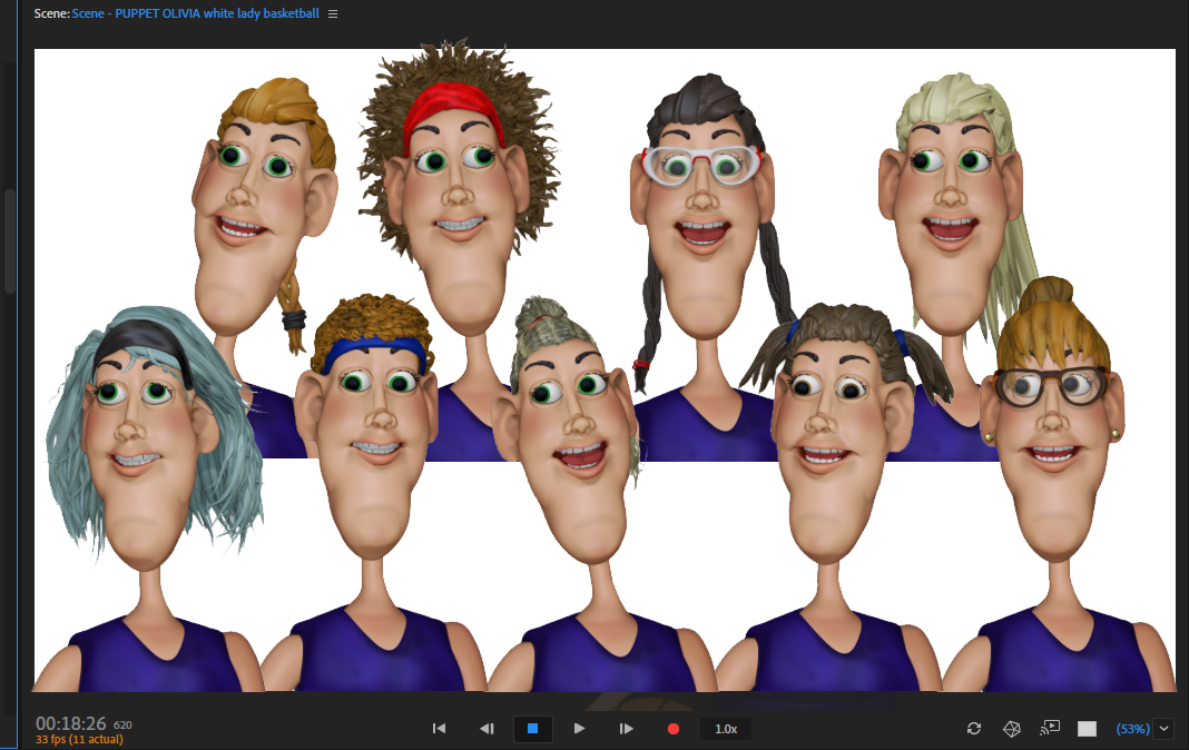 Olivia Puppet | Adobe Character Animator Digital Puppets