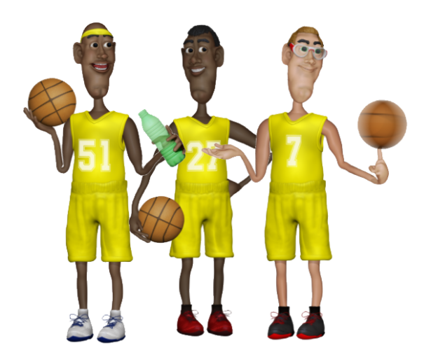 Men’s Basketball Bundle 1 Extended License | Adobe Character Animator ...